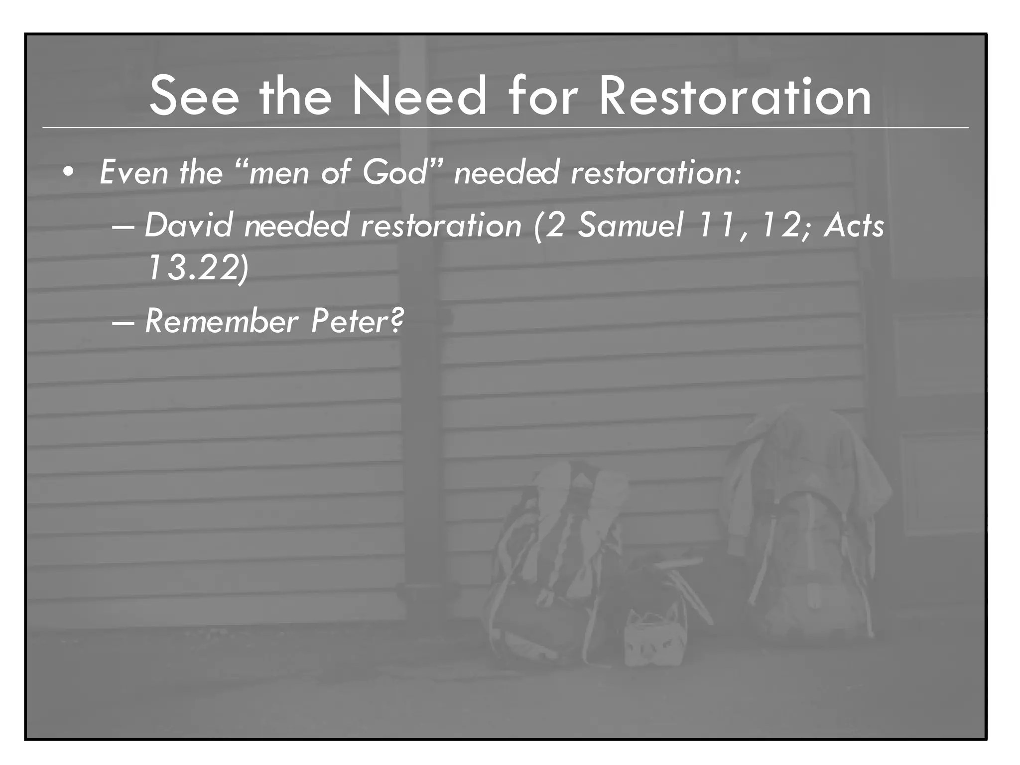 Six Steps To Spiritual Restoration | PPT