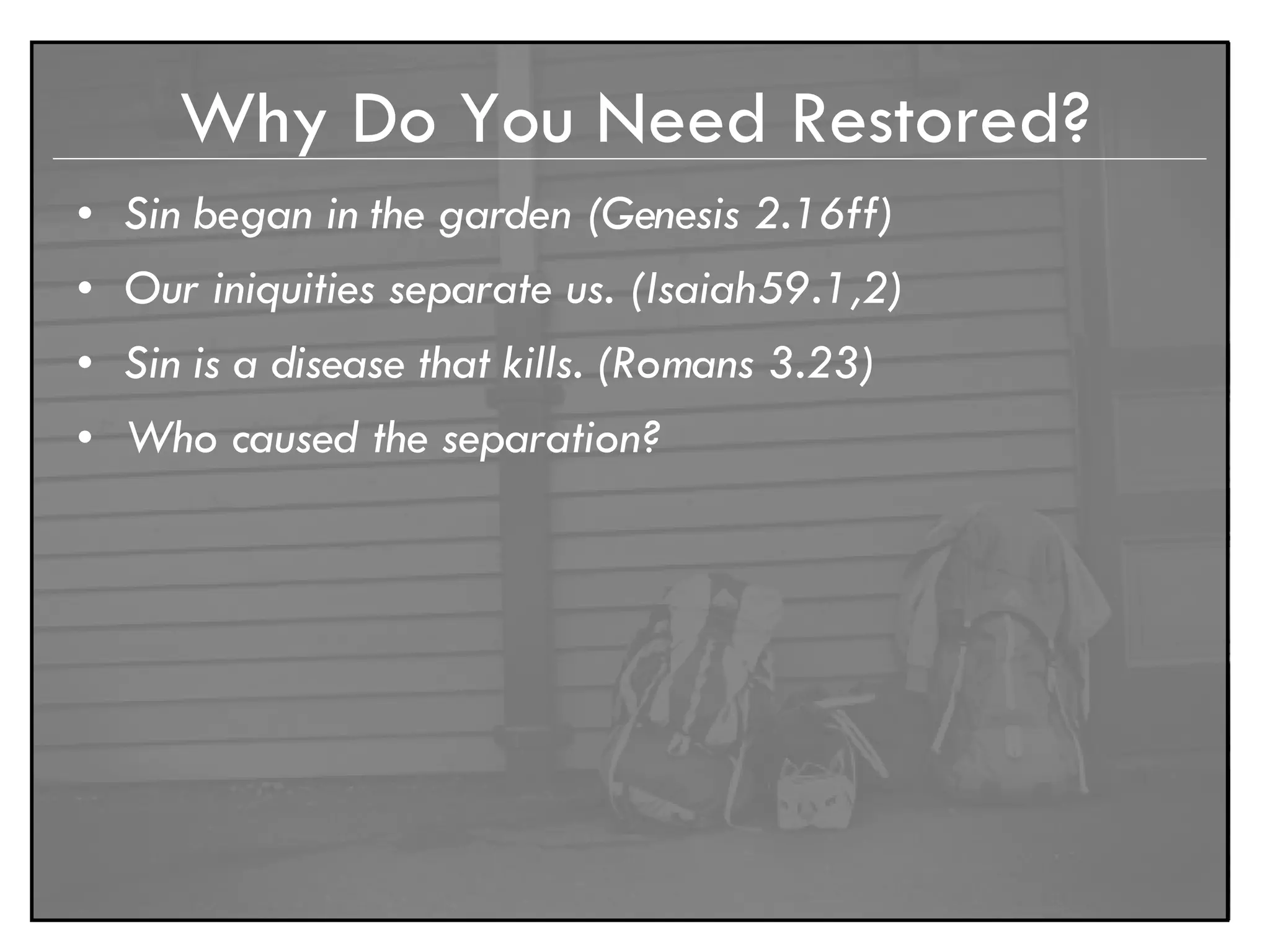 Six Steps To Spiritual Restoration | PPT