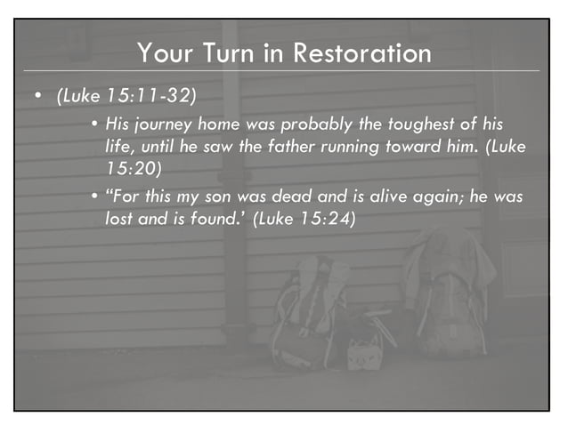 Six Steps To Spiritual Restoration Part 3 | PPT