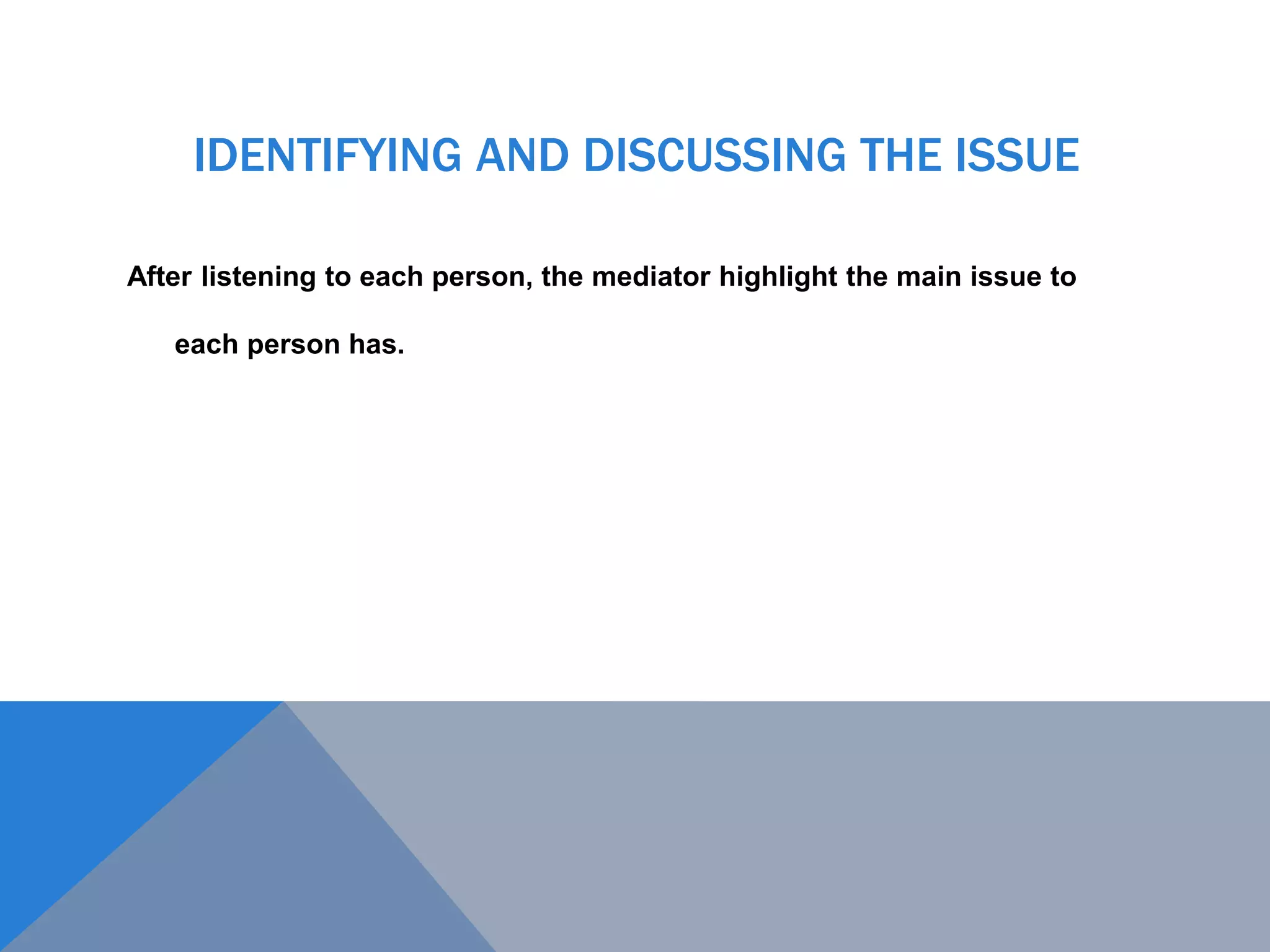 Six step structure of mediation by hr group | PPTX