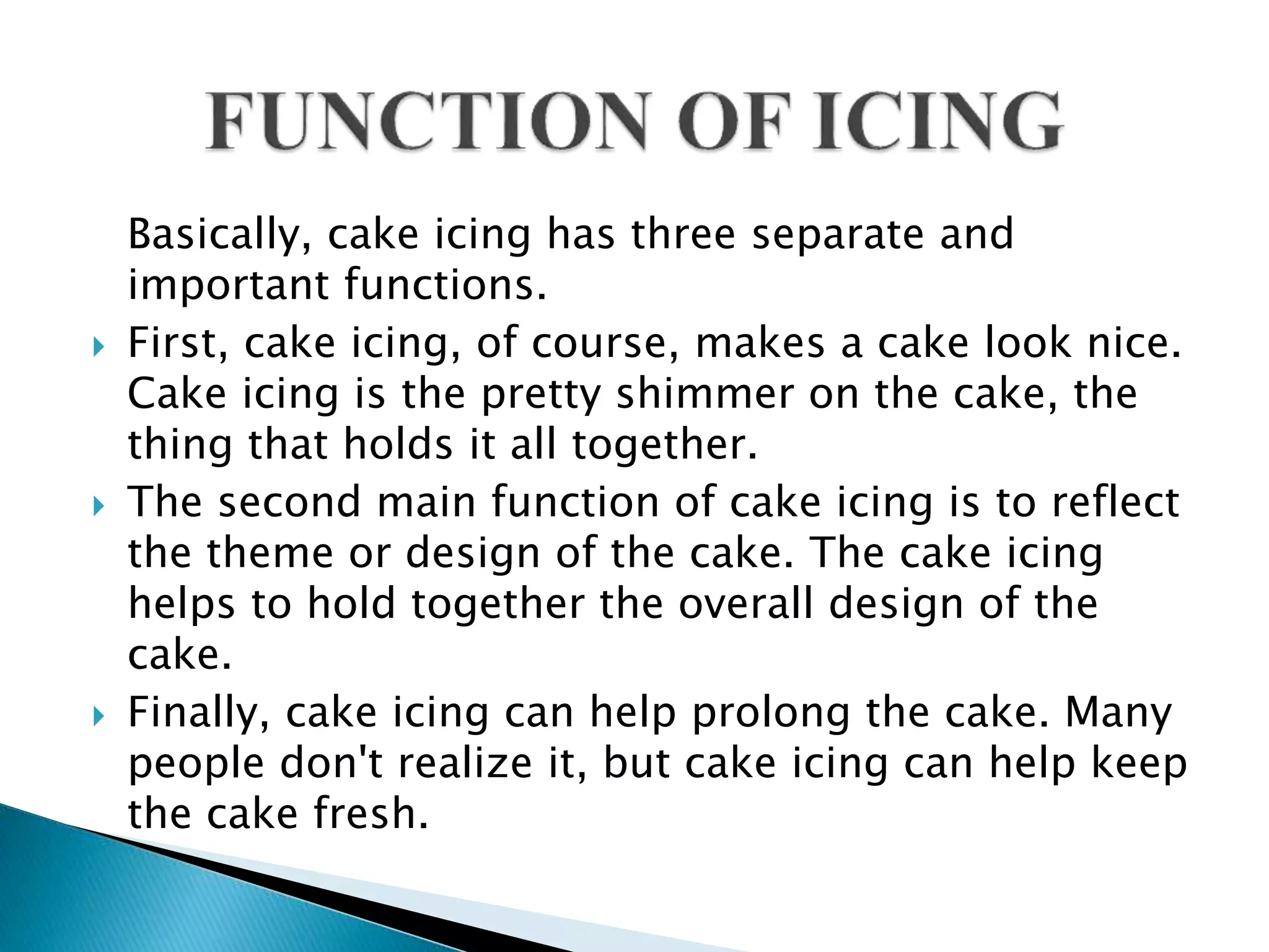 Six basic kinds of icing | PPT