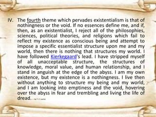 Six basic themes of existentialism | PPTX