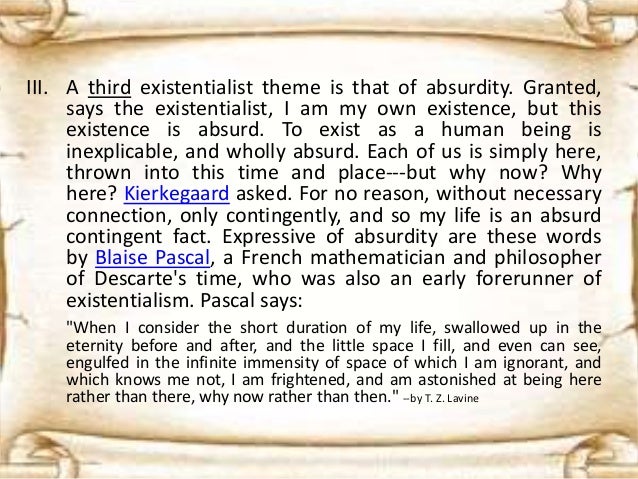 Six basic themes of existentialism
