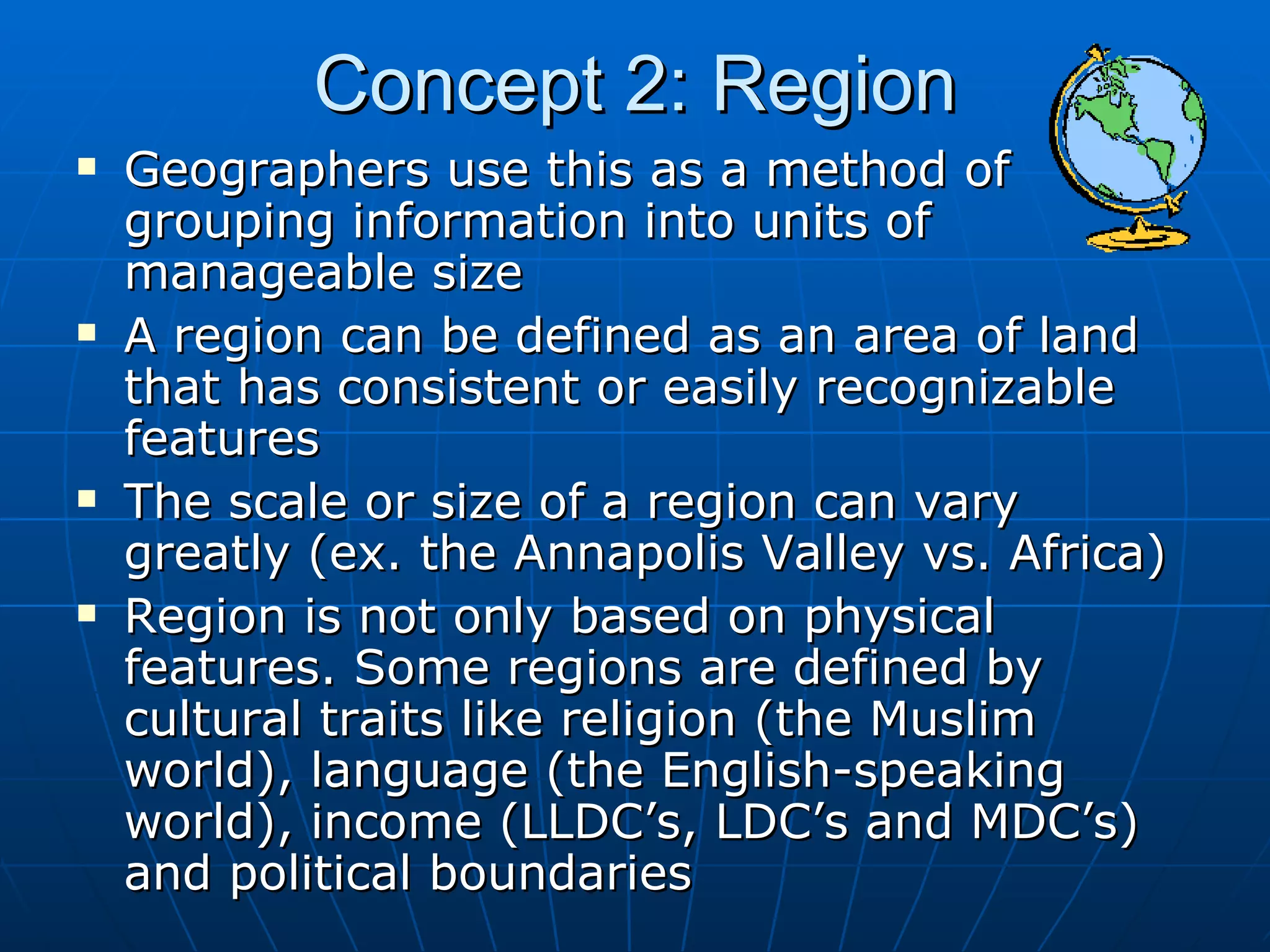 Six Concepts of Geography | PPT