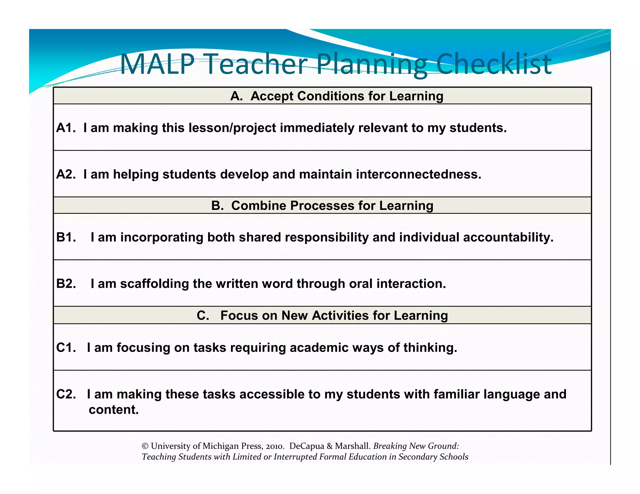 ELLs with Limited or Interrupted Formal Education: Six Criteria For ...