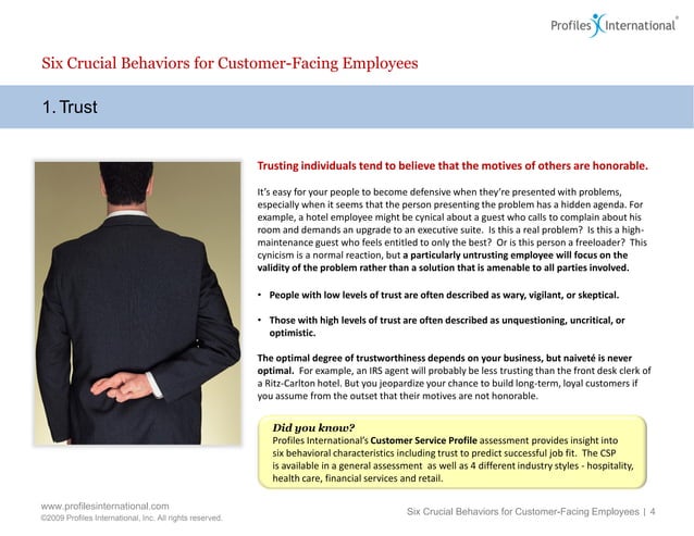 Six Crucial Behaviors for Customer-facing Employees | PDF