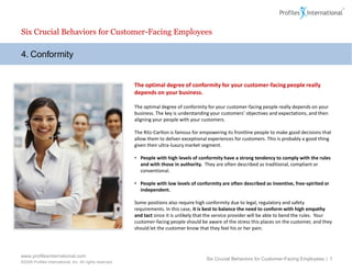 Six Crucial Behaviors for Customer-facing Employees | PDF