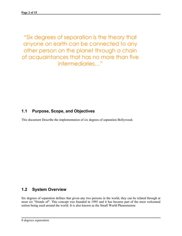 Six Degrees Of Separation | DOC