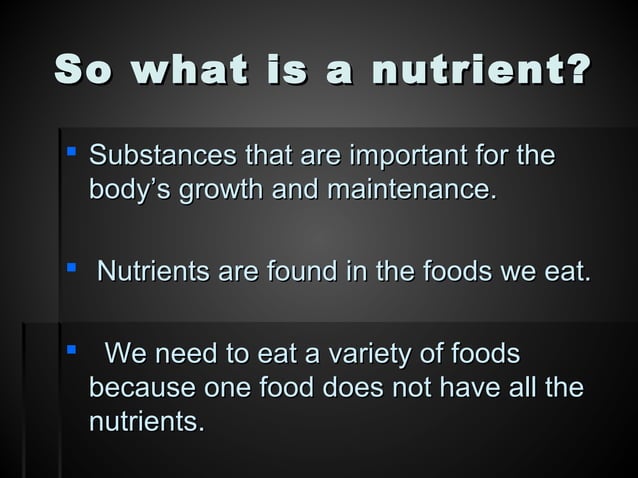 Six essentialnutrients | PPT