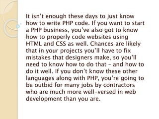 Six Extra Skills Every PHP Developer Should Have!!!!!!! | PPT