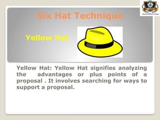 Six Hats Techniques for smart goal .pptx