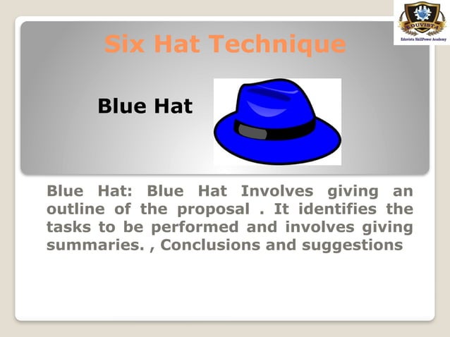 Six Hats Techniques for smart goal .pptx