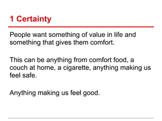 Six human needs | PDF