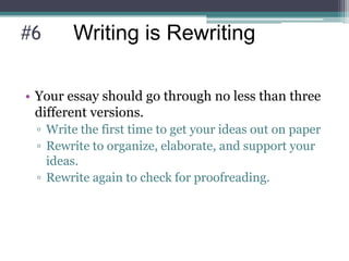 Six Ideas About Good Writing[1] | PPT