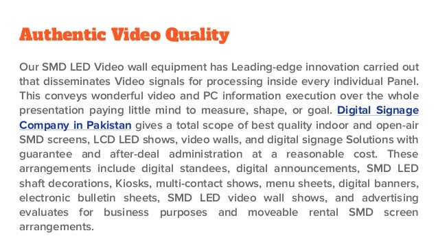 Six Incredible Features of the SMD video wall | PPTX