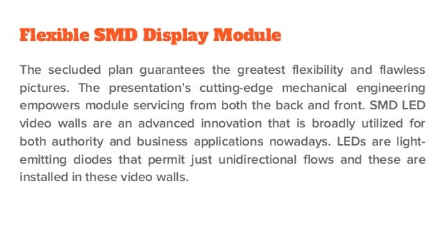 Six Incredible Features of the SMD video wall | PPTX