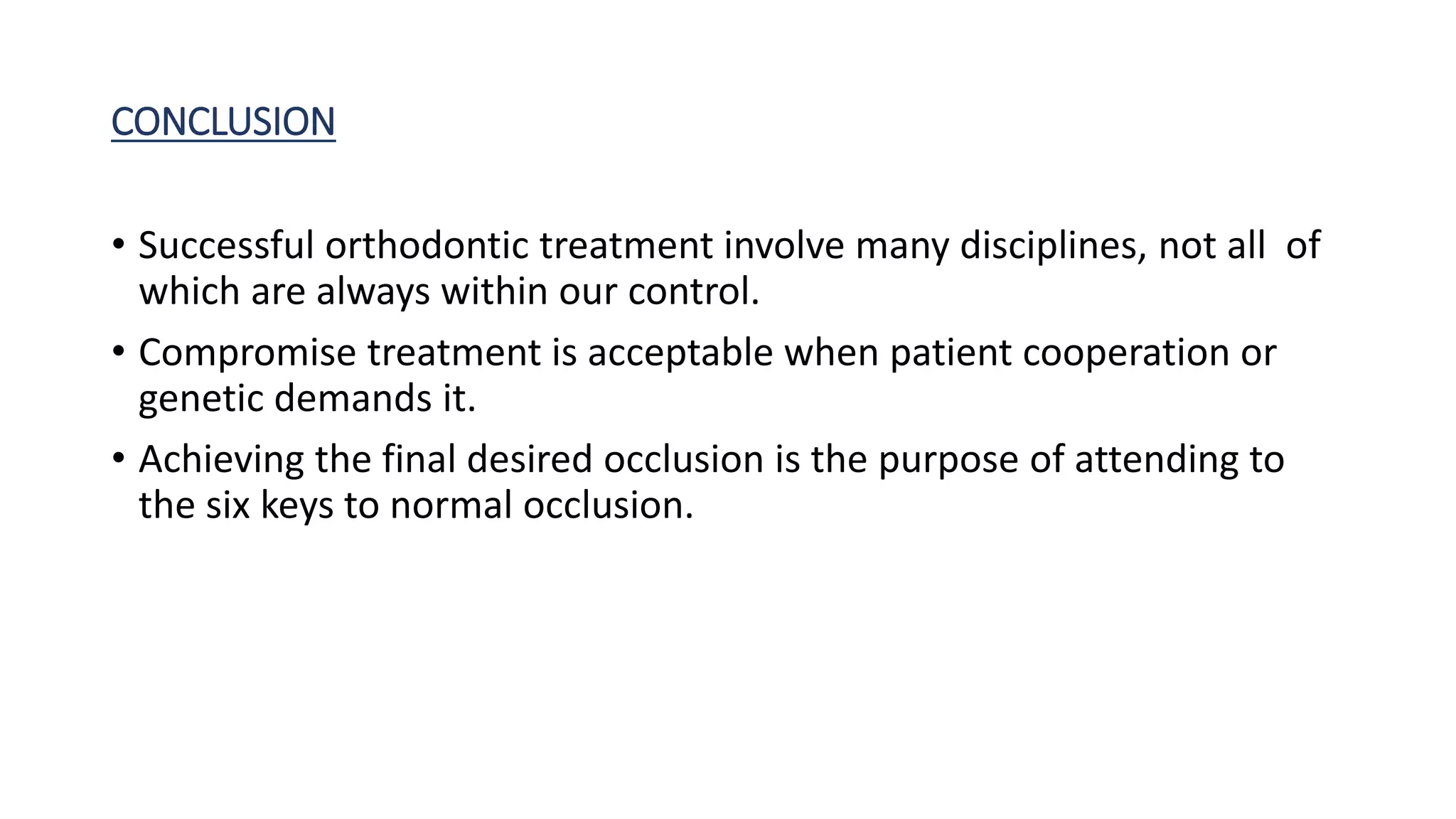 Andrews Six key of occlusion | PPTX