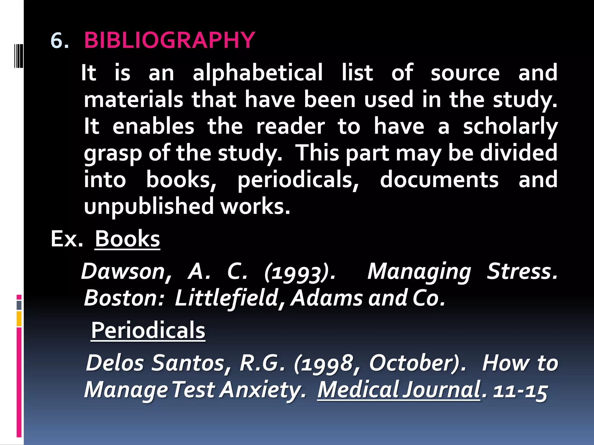Six main chapters of a research paper | PPTX