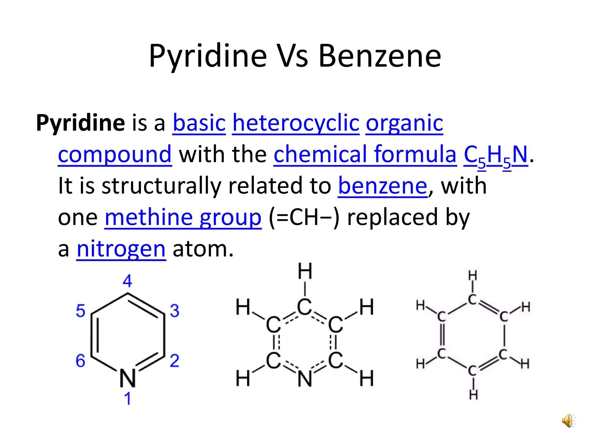 Six membered heterocyclic compound pyridine | PPTX