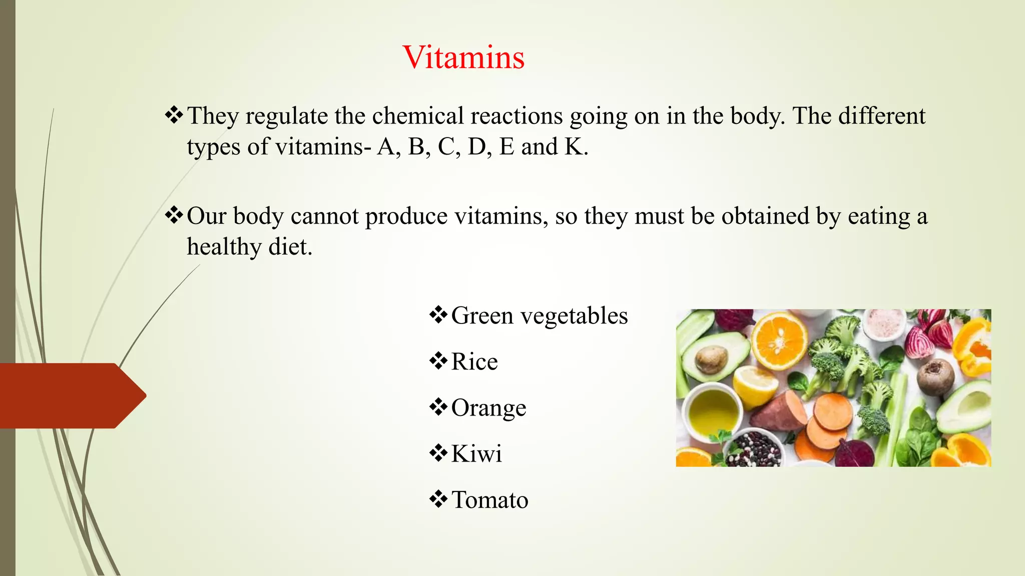 Six nutrients | PPT