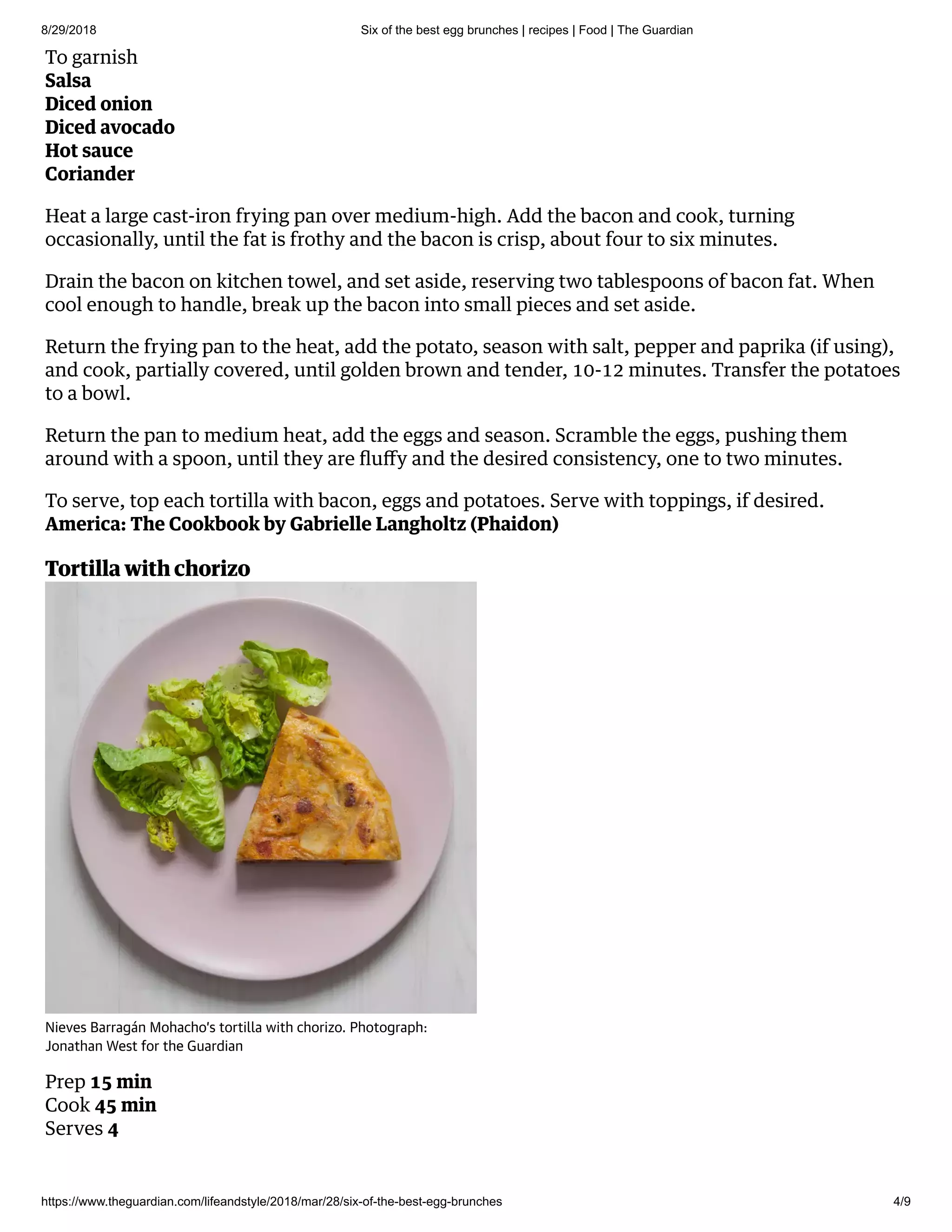 Six of the best egg brunches recipes food _ the guardian | PDF