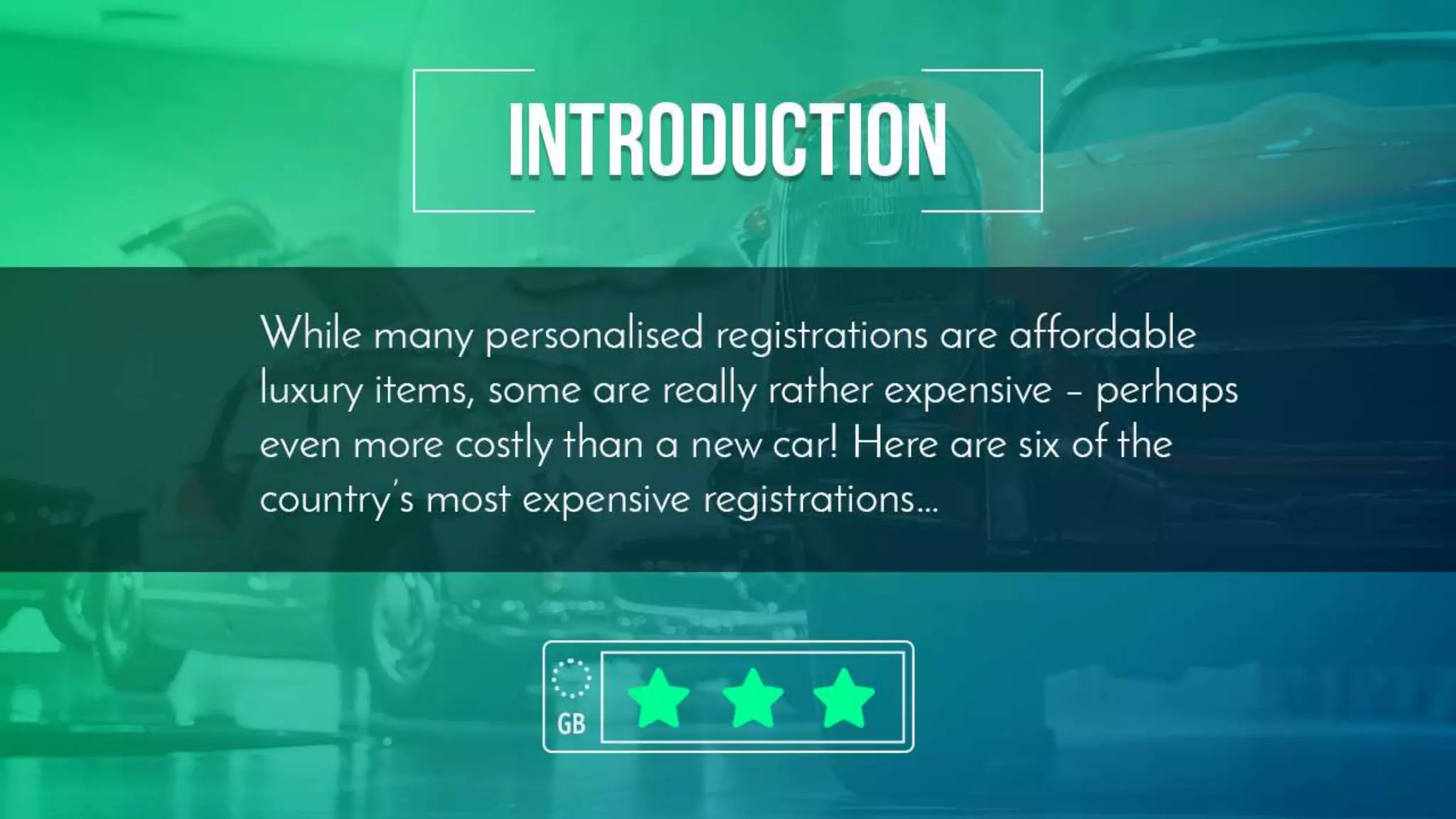 SIX OF THE MOST EXPENSIVE PERSONAL REGISTRATIONS IN THE UK | PPT