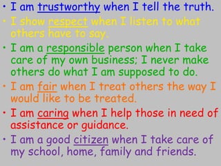 Six pillars of character | PPTX