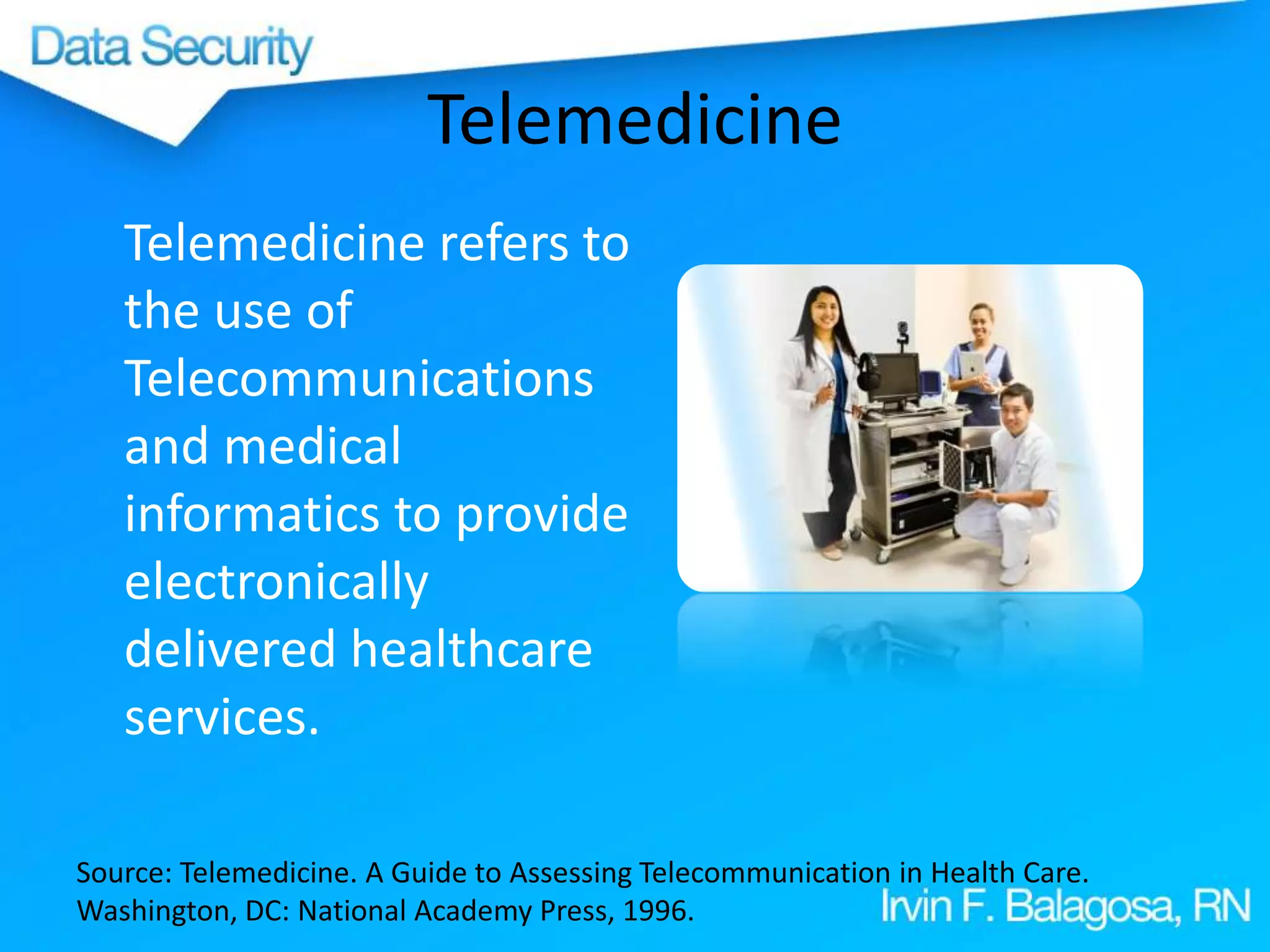 Six pillars of security and privacy in telemedicine | PPTX