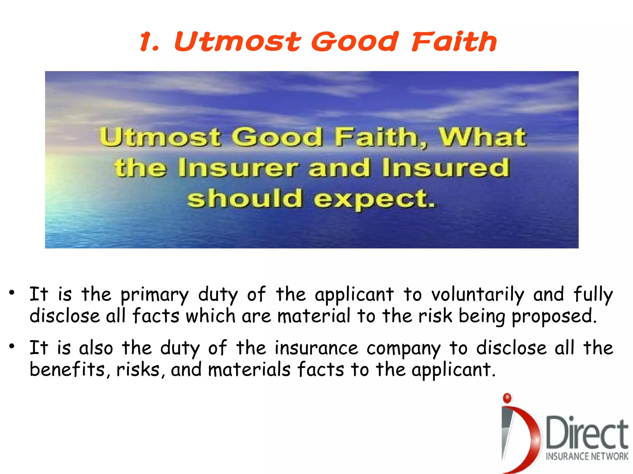 Six Principles of Insurance | PDF