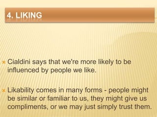 Six principles of influence | PPTX