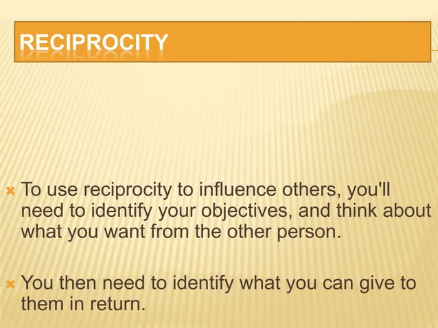 Six principles of influence | PPTX | Business and Finance