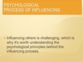 Six principles of influence | PPTX