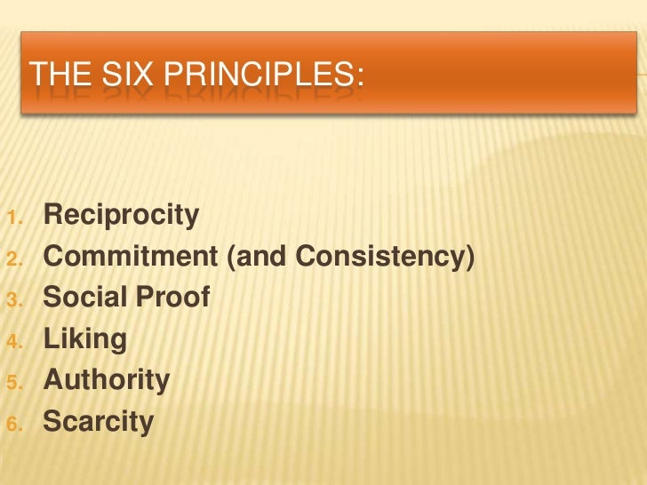 Six principles of influence
