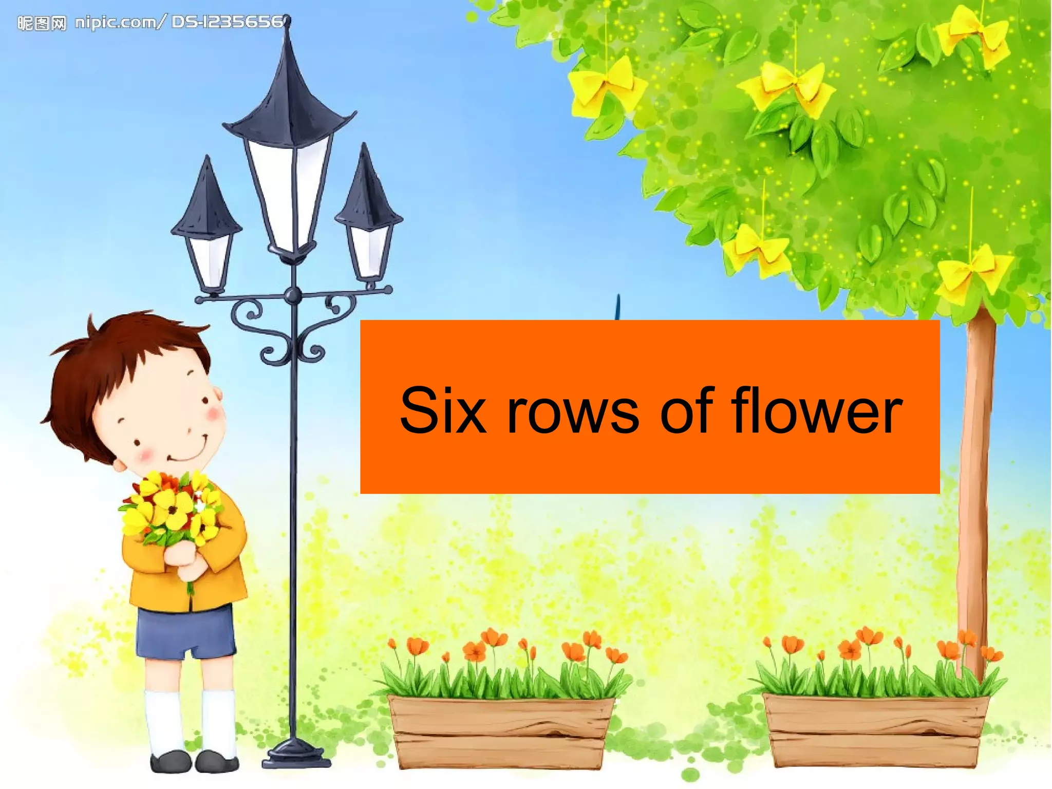 Six rows of flower | PPT