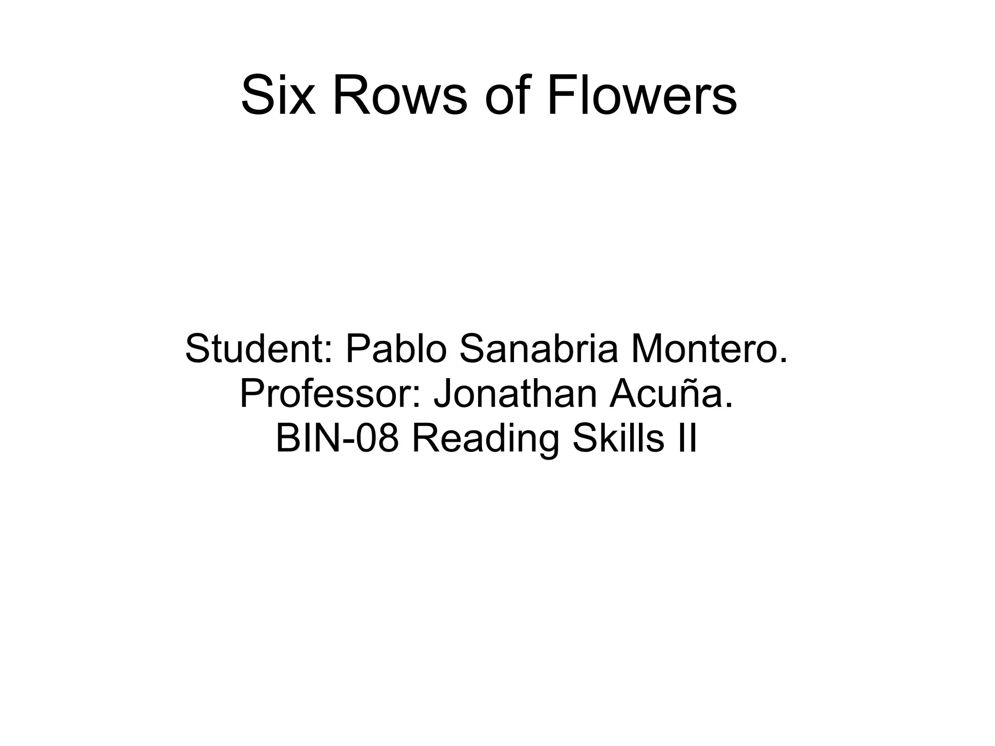 Sixrowsofflowers | PPT