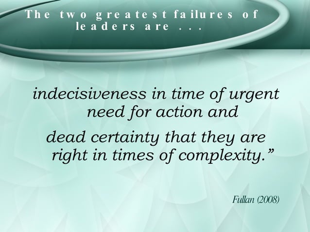 Six secrets of change fullan | PPT | Career Advice | Careers