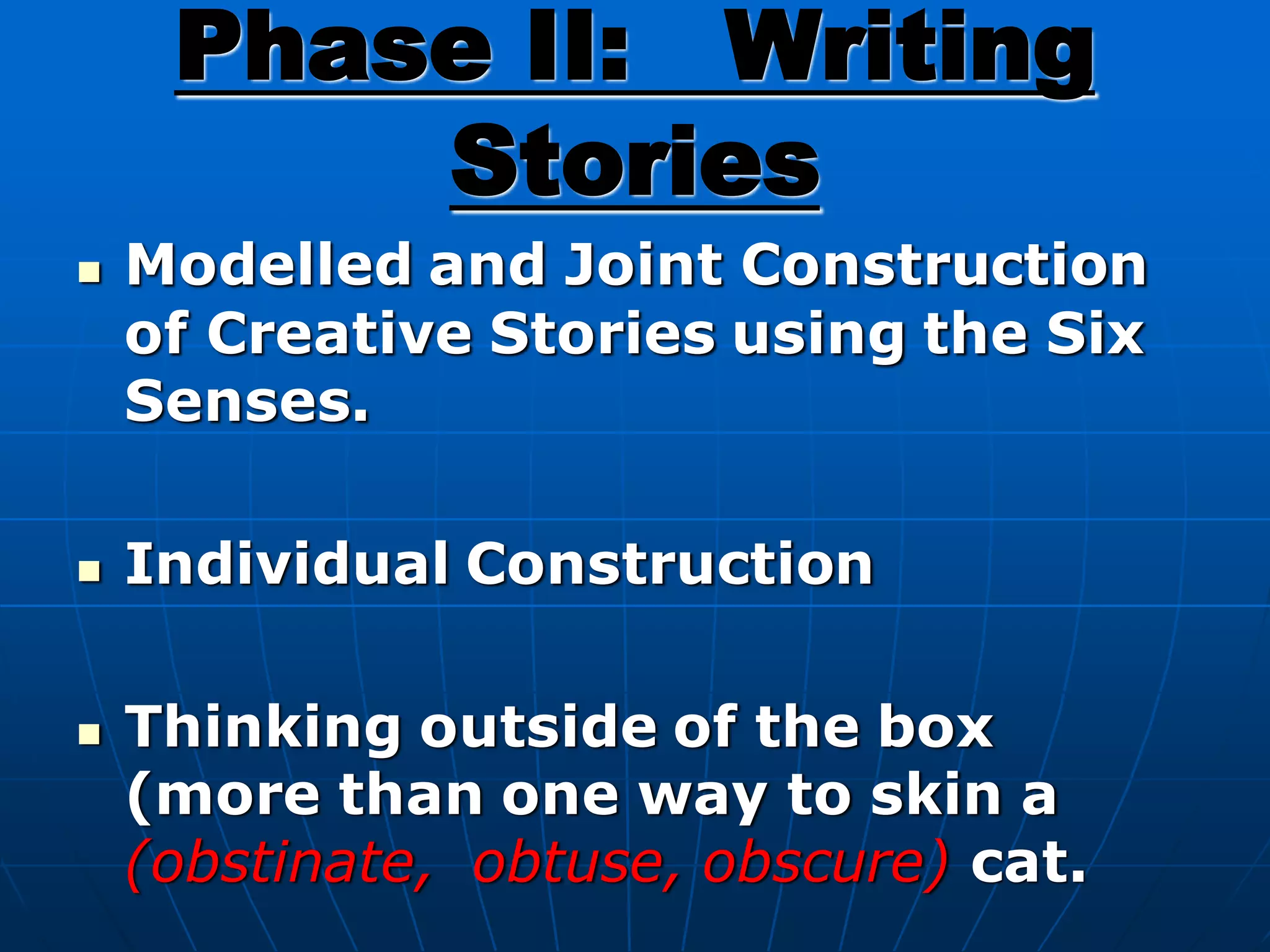 Six senses creative writing | PDF