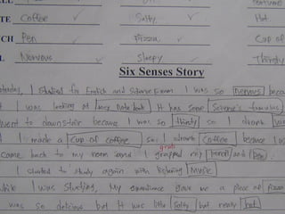 Six senses creative writing | PDF