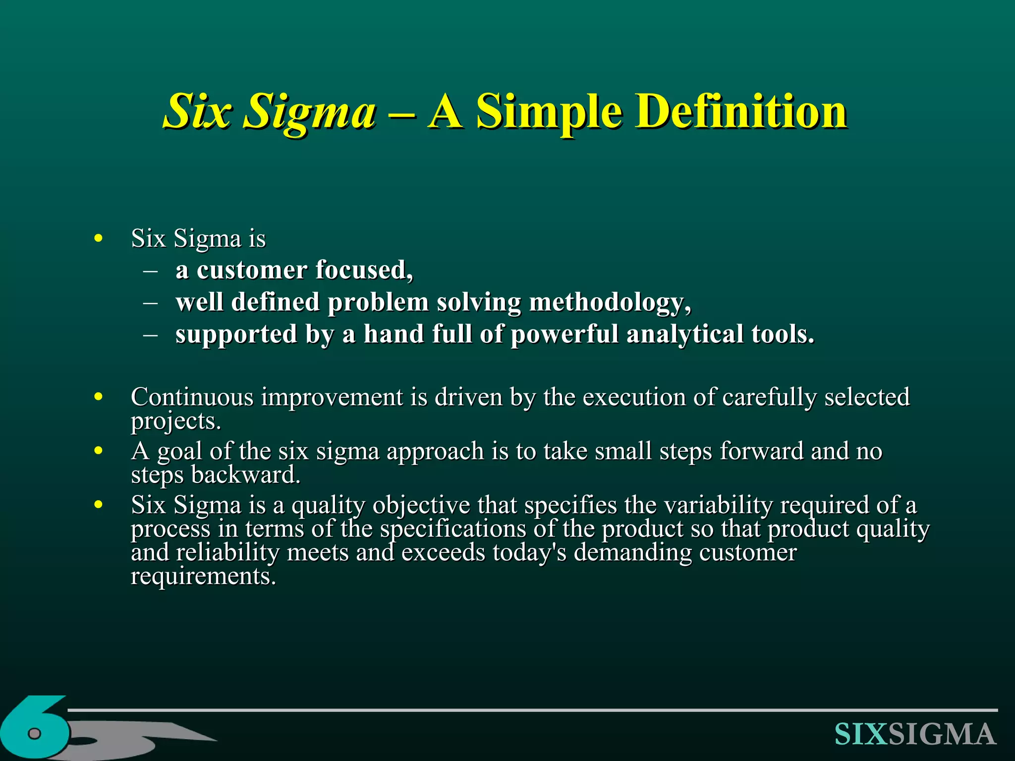 Six Sigma | PPT | Databases | Computer Software and Applications