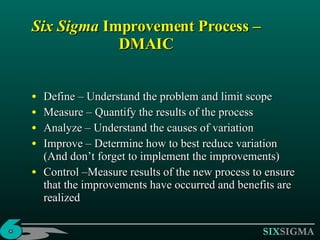 Six Sigma | PPT | Databases | Computer Software and Applications