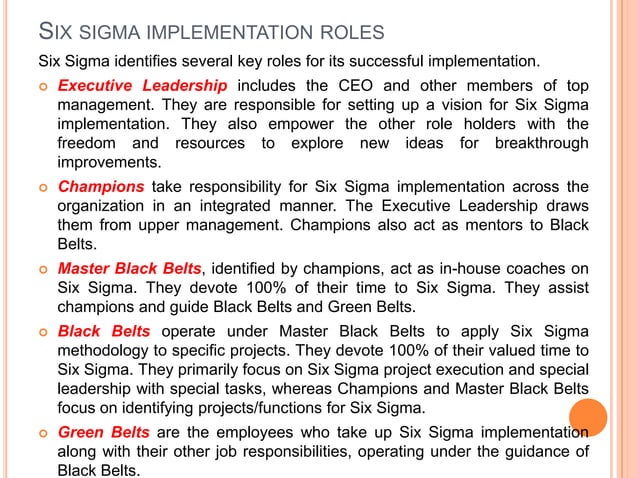 Six sigma simply explained | PPT