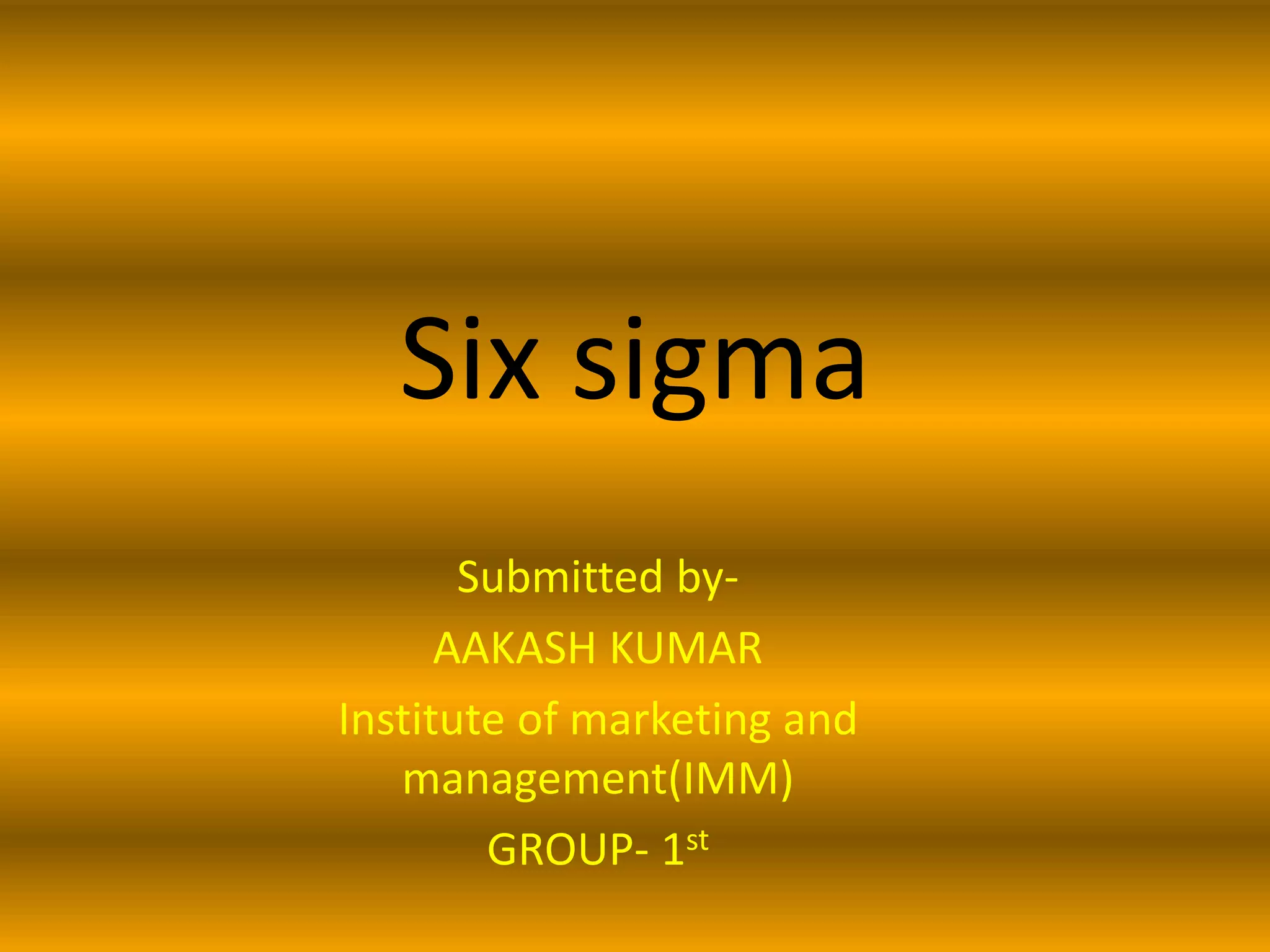 Six sigma | PPT