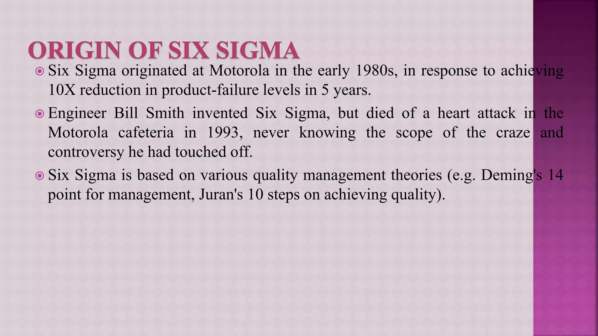 Six Sigma and Quality Management System | PPTX