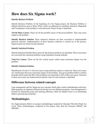 Six sigma | PDF