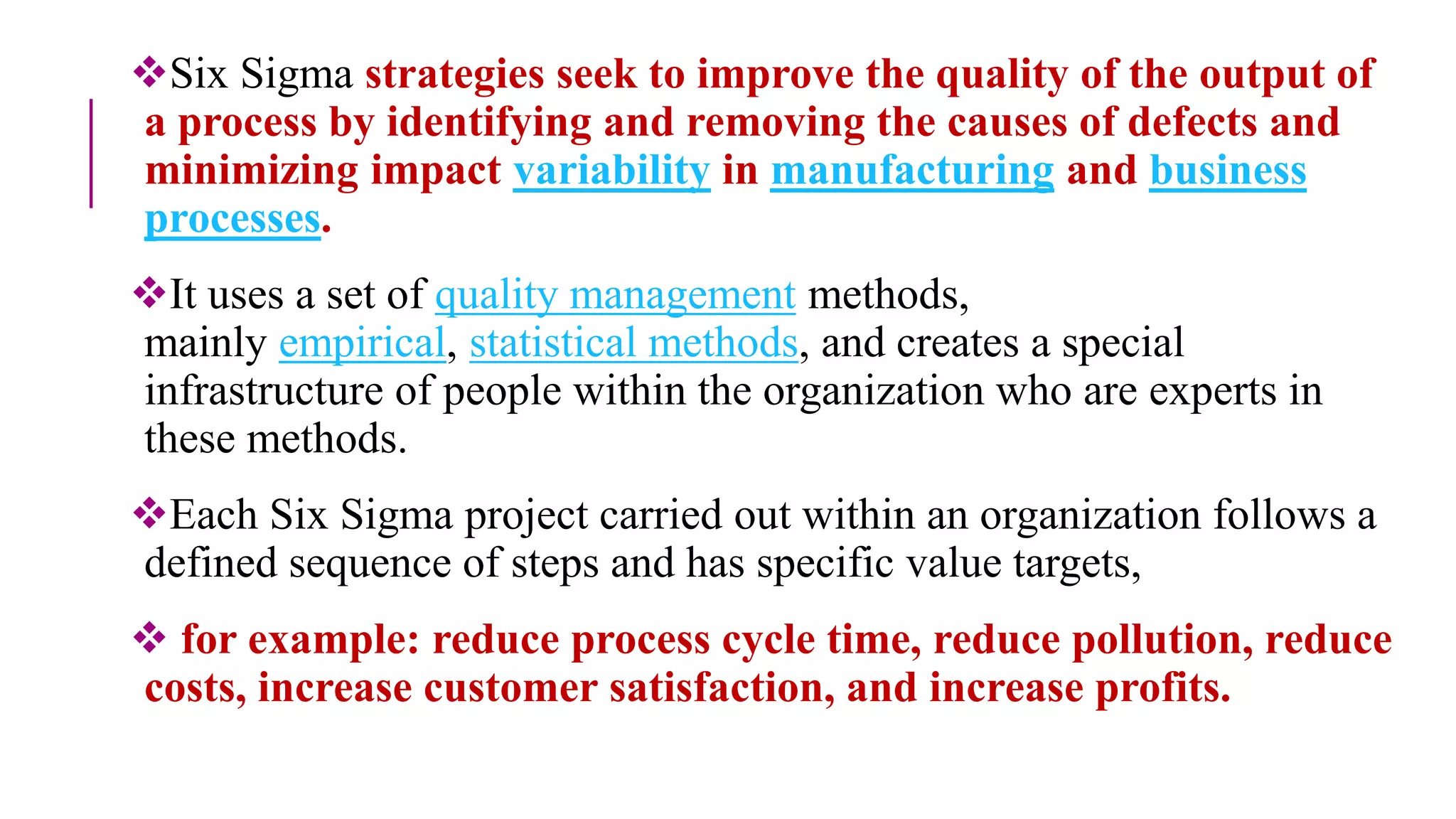 TQM- Six sigma | PPTX