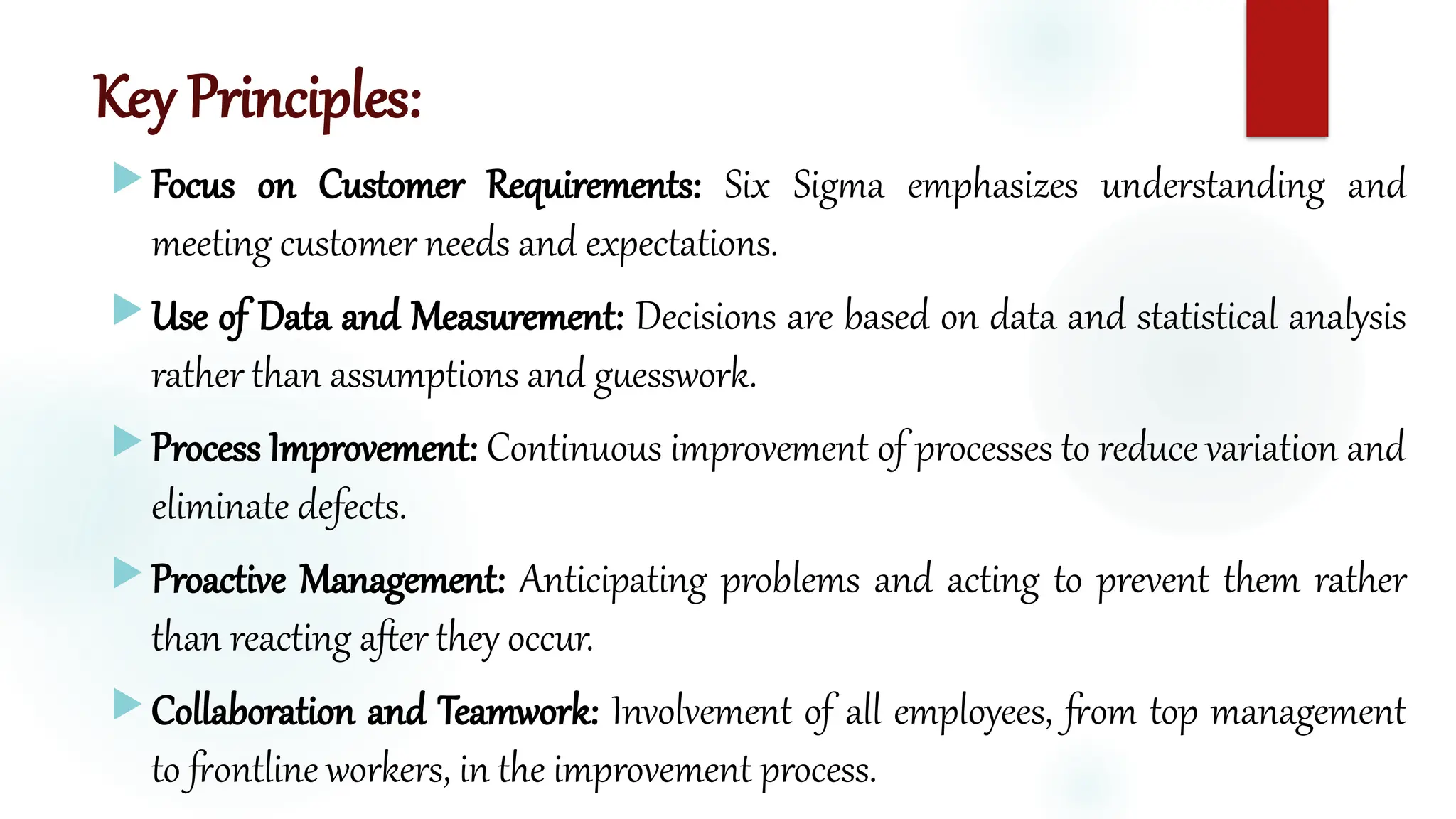 SIX SIGMA meaning, key principles, methodology, | PPTX