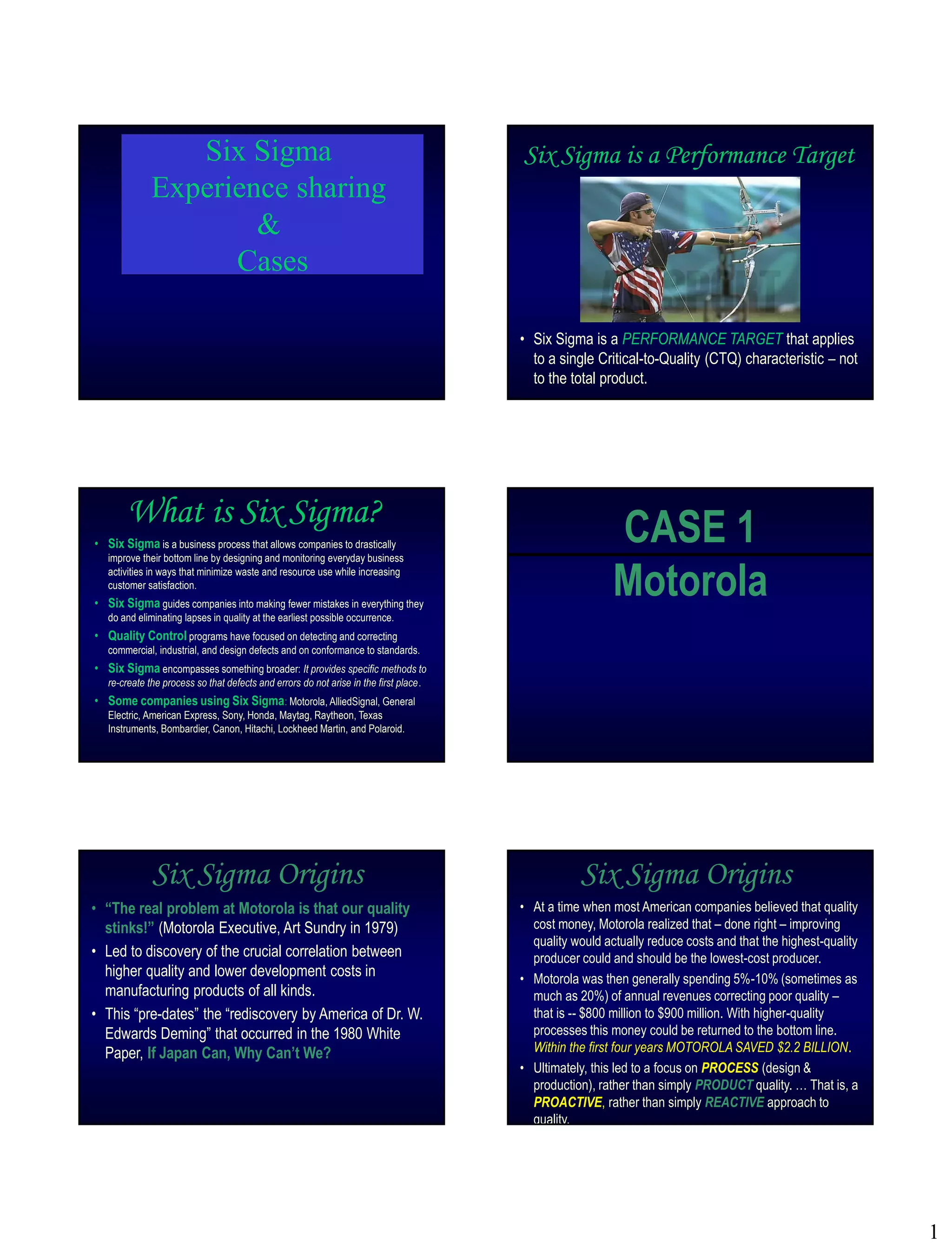 Six Sigma Cases | PDF