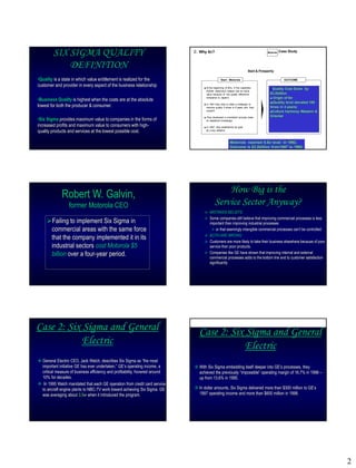 Six Sigma Cases | PDF