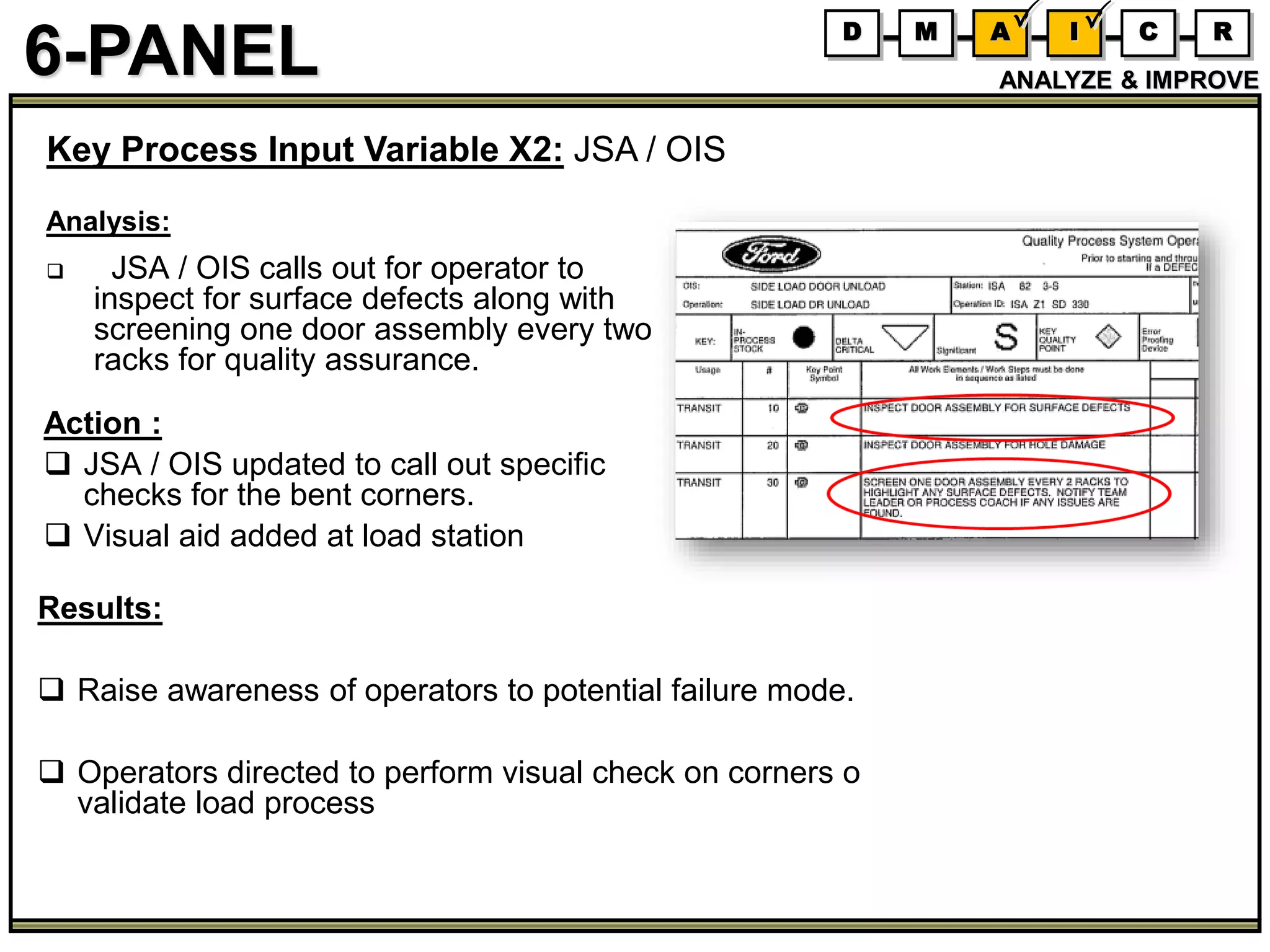 Six sigma - slider door bent corner - Matthew Hunt | PDF