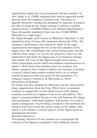 SIX SIGMA10A Prospective and Retro.docx